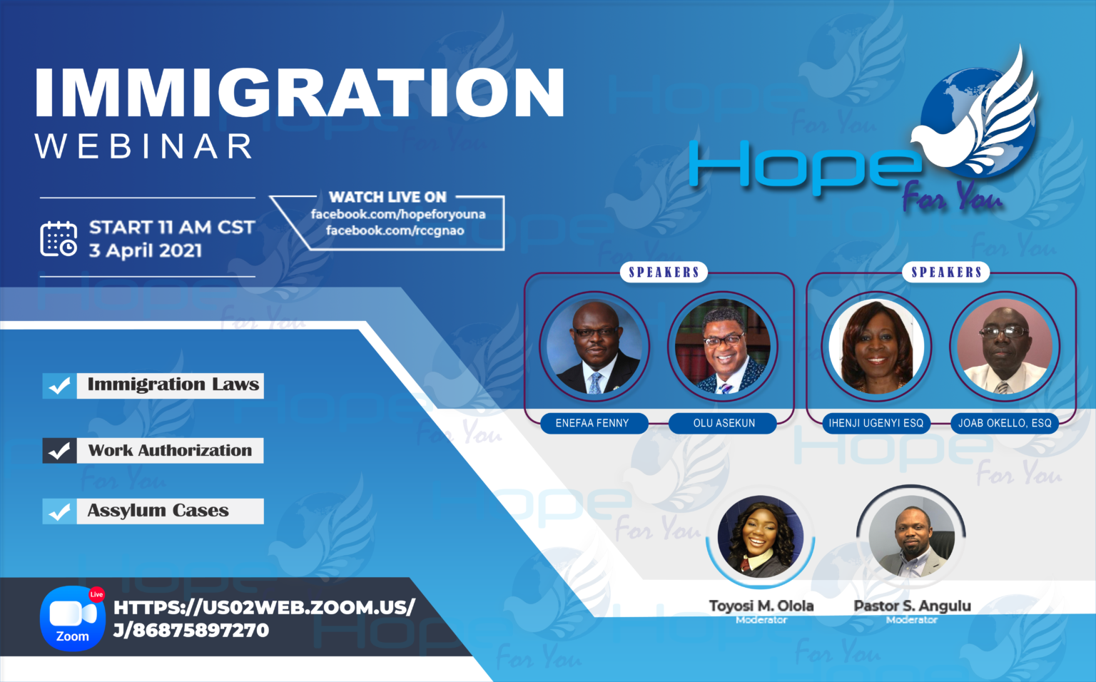 Hope For You Immigration Webinar Background New Flyer | Hope For You