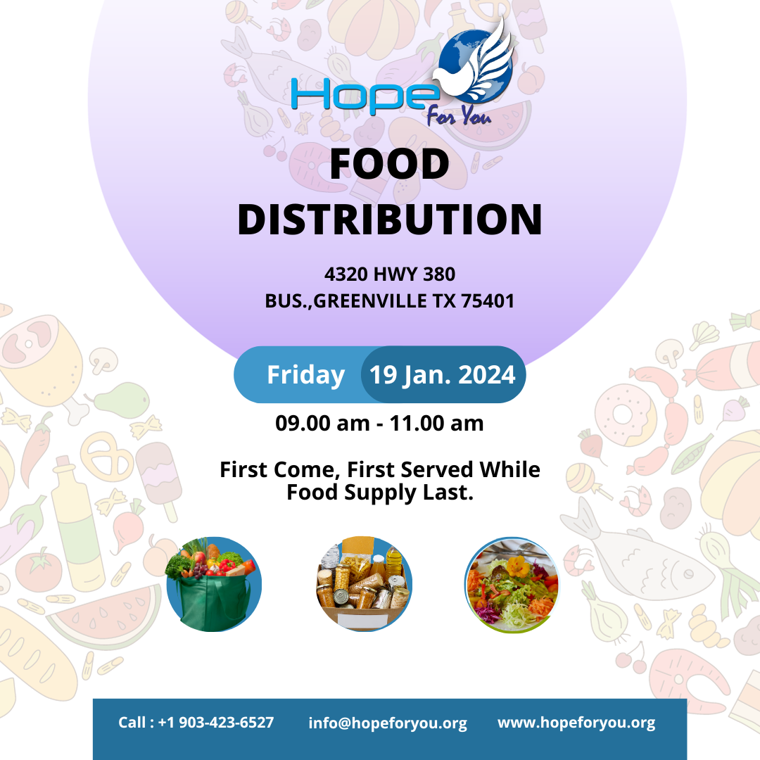 Don’t Miss The Next Food Distribution! | Hope For You